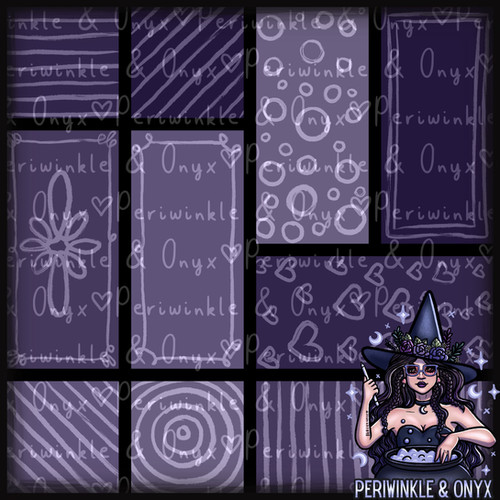 Hotel Patchwork Dark Seamless Pattern | Periwinkle & Onyx