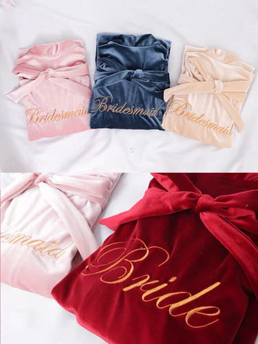 Custom Bridesmaid Embroidered Bath Robe | atromance
