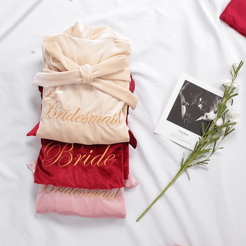 Custom Bridal Embroidered Bath Robe | atromance