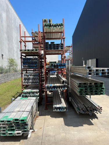 Aluminium Beams with timber inserts (150mm x 75mm Various lengths ...