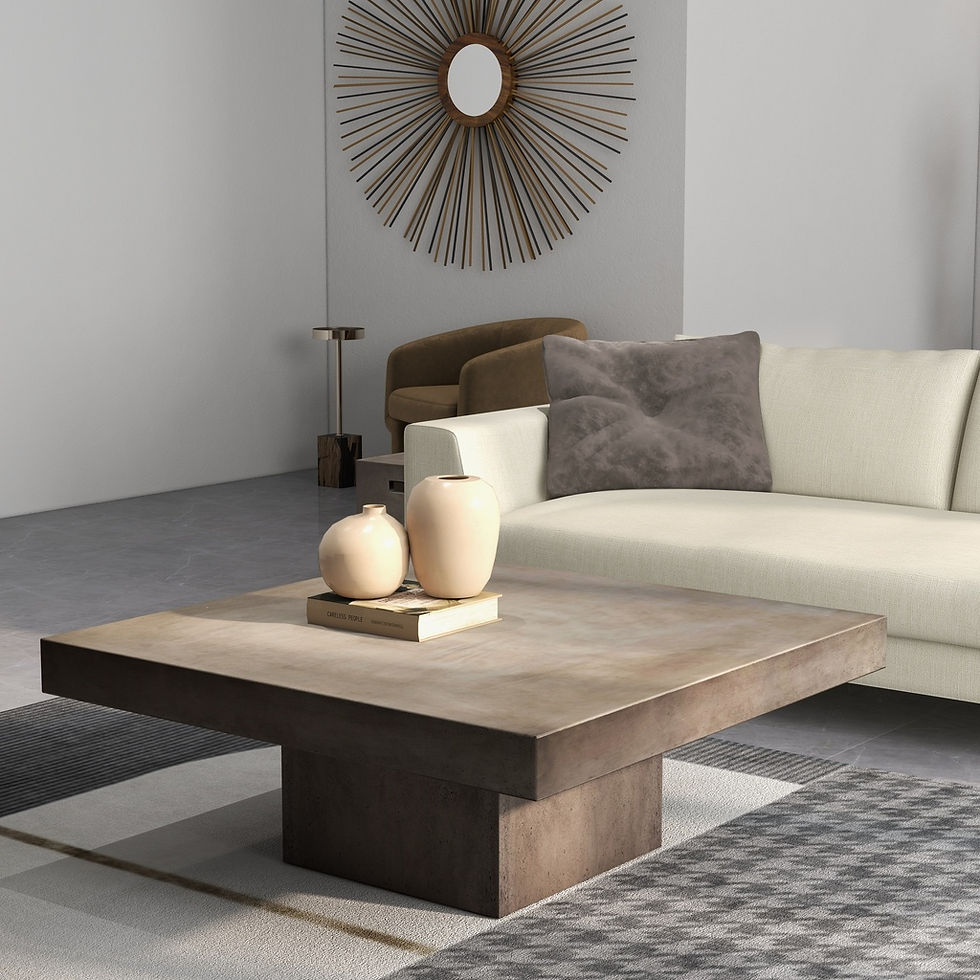 Concrete coffee table square store