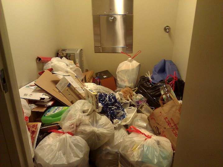 When the garbage chute becomes a regular problem