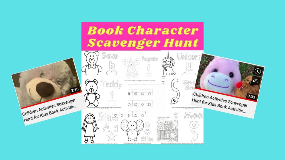 Scavenger Hunt Treasure Hunt Activities for Kids with Book Characters