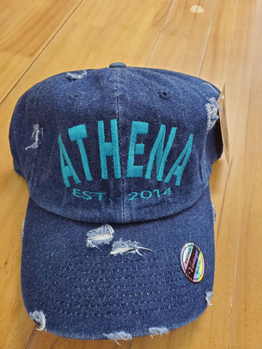 Vintage Athena Cap (Dark Denim w/teal) | kreweofathena