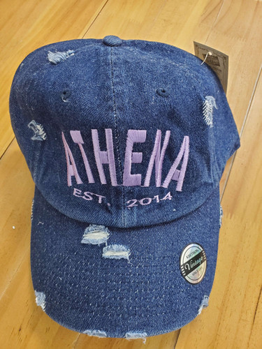 Vintage Athena Cap (Dark Denim w/lavender) | kreweofathena