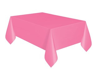 Hot Pink Rectangular Plastic Tablecover 54"x 108" | All That's Poppy Lane