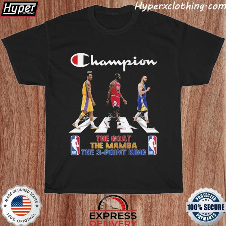 The goat the mamba the 3 point king abbey road champion signatures shirt