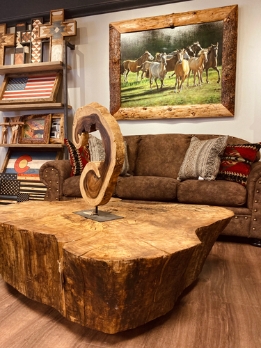 𝚋𝚕𝚊𝚗𝚌𝚊 》Stump Coffee Table | justrustic