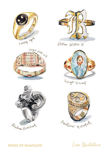 A3 print of Rings of Ramsgate | Lisaillustrations