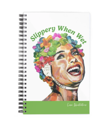 Slippery When Wet notebook | Lisaillustrations