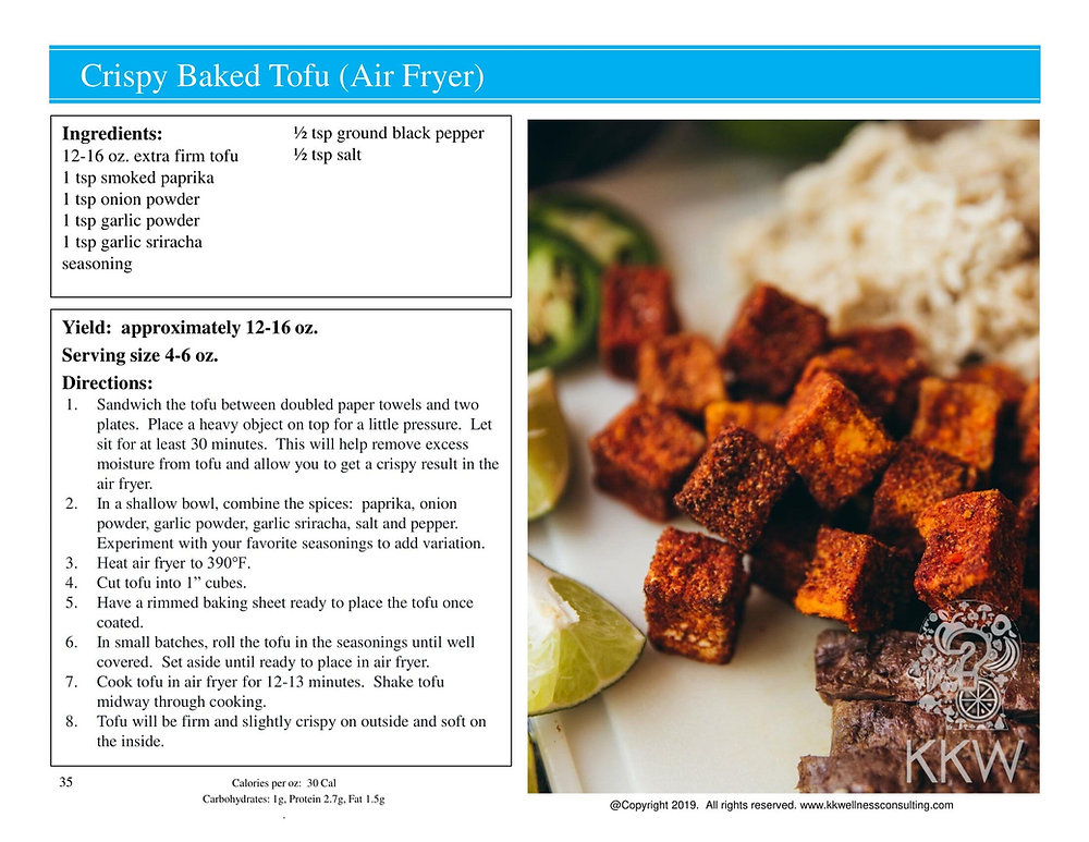 Air Fryer Crispy Bakes Tofu