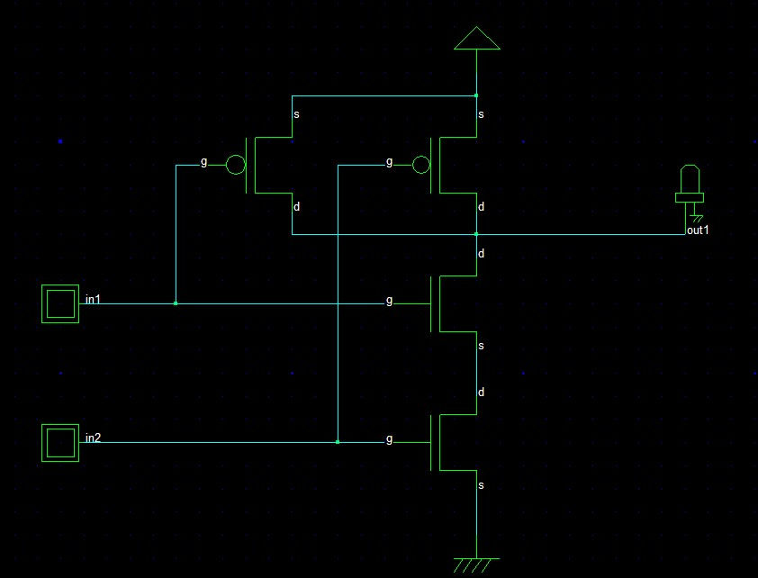 FASE 1 - DISEÑO Y SIMULACIÓN COMPUERTA CMOS NAND