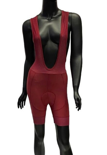 Licra PRO Solid Roja Con Tirantes Mujer | CMS Sportswear