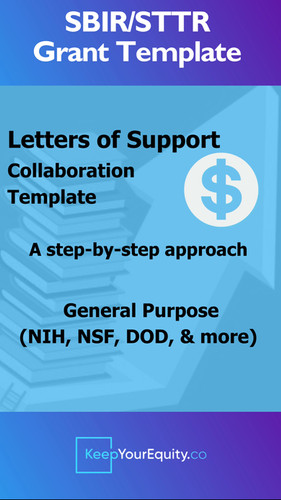 SBIR/STTR Letters of Support and Collaboration Template | KeepYourEquity.co