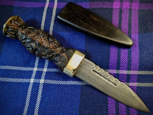 Ebony Sgian Dubh - Pattern Welded | vogieforge.com
