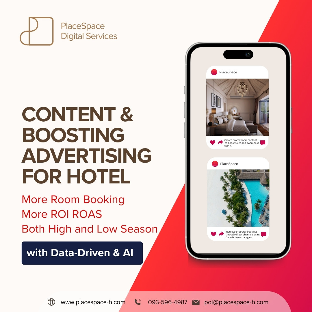 Content & Boosting Ads Performance Marketing for Hotel, Resort & Villa