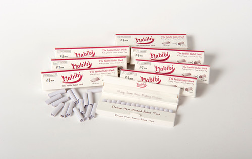 2-in-1 Bullet Pack Pre-Rolled 7mm Paper Tip Filters and Papers, White ...