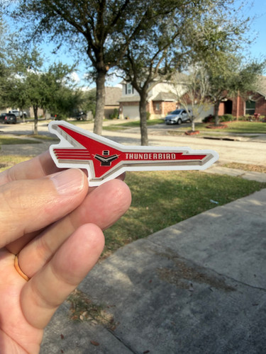 Thunderbird Y Block Emblem, Vinyl Sticker, 3" | hotrodreverend