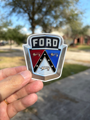 FORD Emblem Crest, Vinyl Sticker, 3" | hotrodreverend