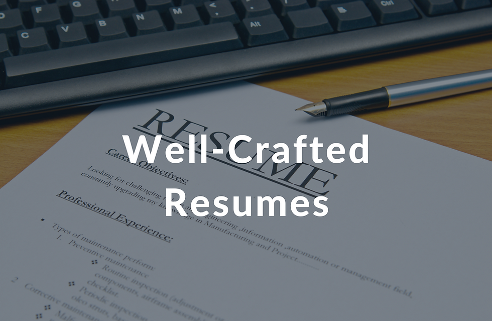 WELL–CRAFTED RESUMES