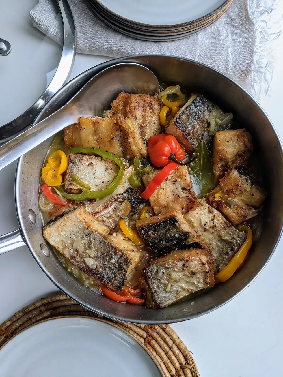 Makayabu (Salted Cod Fish) With Sautéed Vegetables)