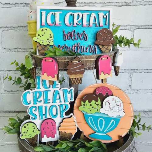 Ice Cream Shoppe Tiered Tray | The Painted Toad