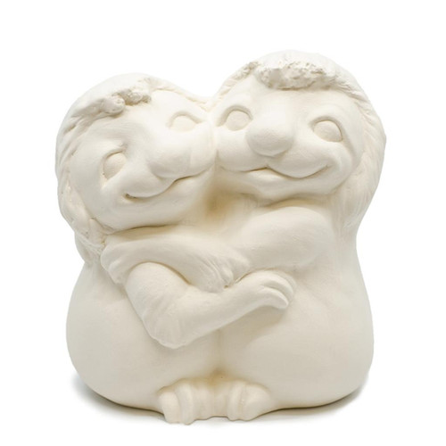 Bisque Ceramic Huggable Sloths | The Painted Toad