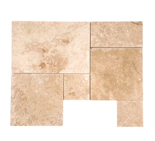 TRAVERTIN REBOUCHE OPUS 4 ep 1,2cm - Vendu par module de 0.75m² | MySite ExterieurMans