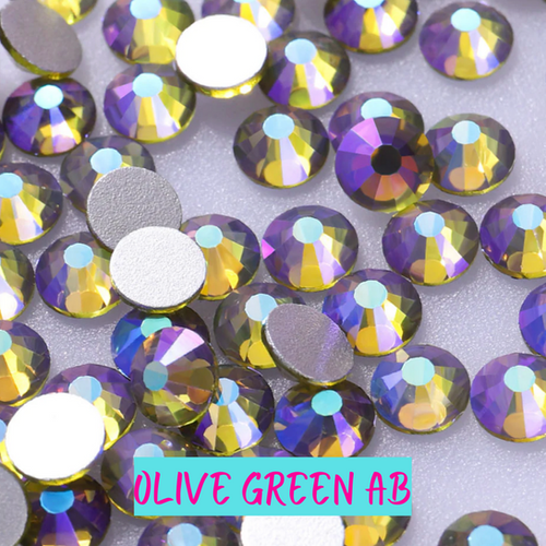 Olive Green AB 14 Cut | Royal Rhinestones