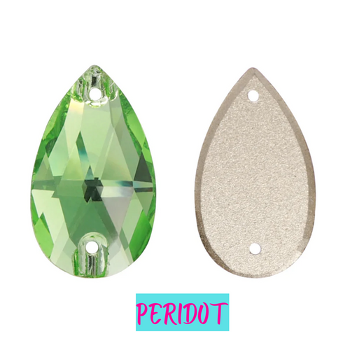 Peridot Pear/Teardrop Shape | Royal Rhinestones