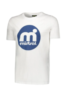 Mistral Retro Rounded Decal T Shirt White | Windsurf Shop
