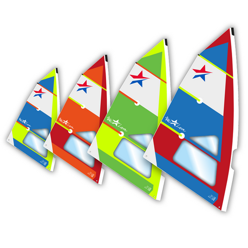 Windsurf Dacron Sail 4.0m2 Pat Love (Only Sail) Blue Yellow | Windsurf Shop