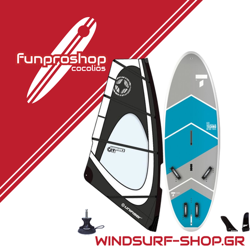 Complete Windsurf Package - Board 160L & Evolution Dacron Rig 5.0m2 | Windsurf Shop