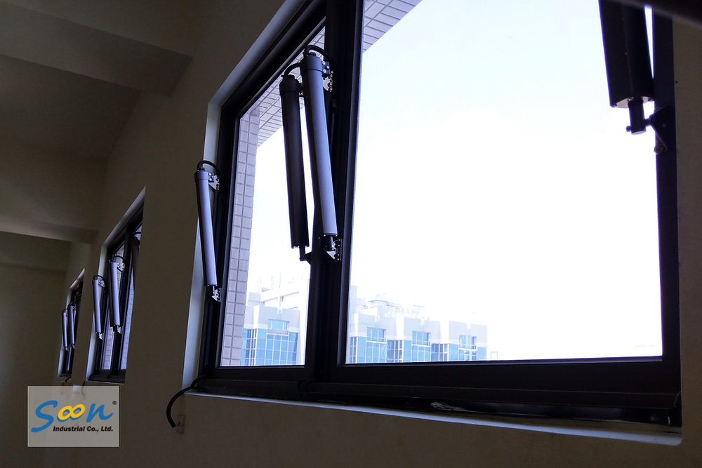 Electrical Awning Windows For Smoke Vent & Natural Vent In Factory