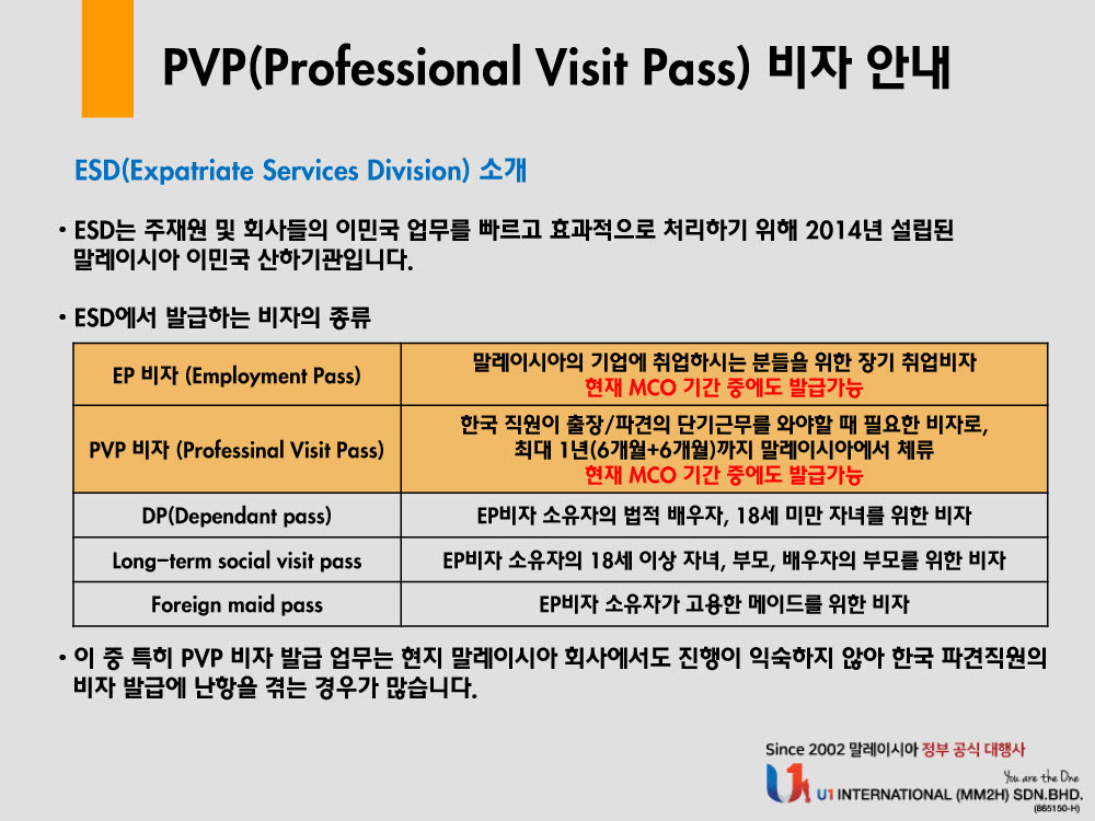 PVP (Professional Visit Pass) 신청안내
