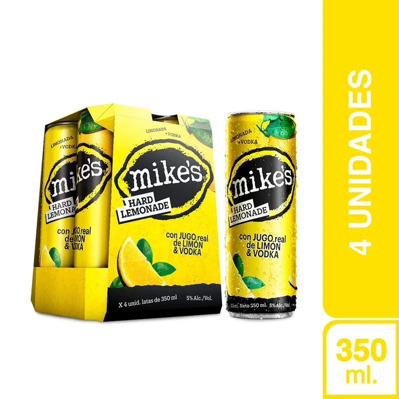 Mike's Hard Lemonade Lata (350ml) Pack x 4 | Drunki Store