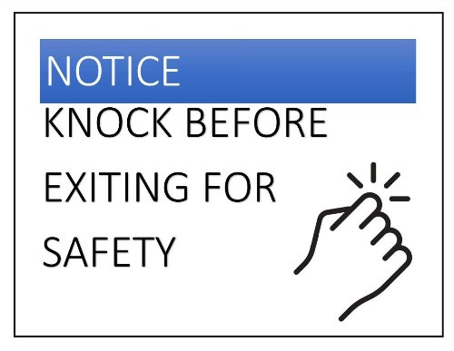 Knock Before Exit Sign | Kitchen Magnets