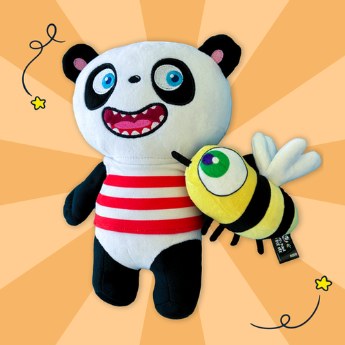 Goofy Panda & Beebee Plushies | BUNDLE | Neroni Kids