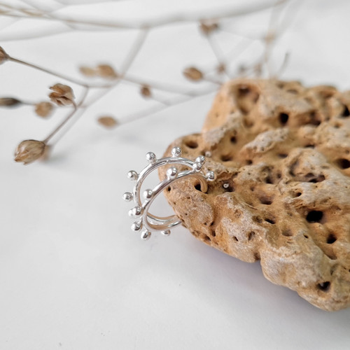 Double Satellite Ear Cuff | Mooi Jewellery