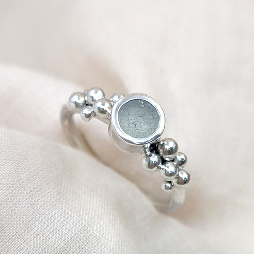 Sea Glass Bubble Ring | Mooi Jewellery