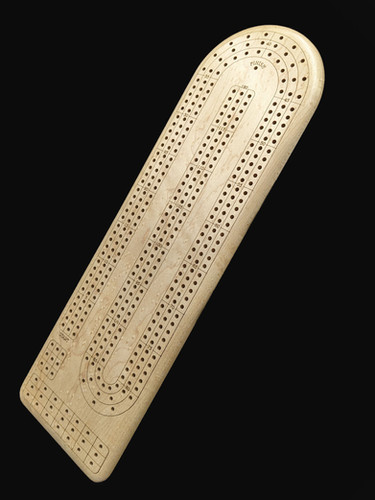 Continuous 3-track maple cribbage board | Leavitt & Peirce