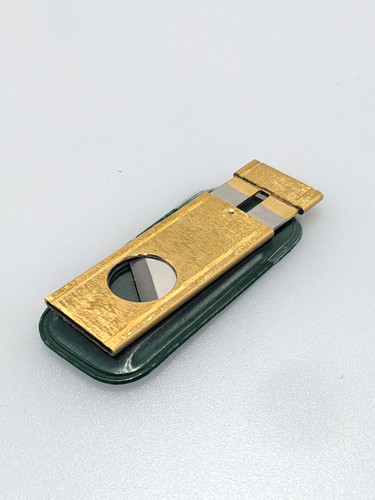 Art Deco speckled brass single-blade mini German cigar cutter | Leavitt ...