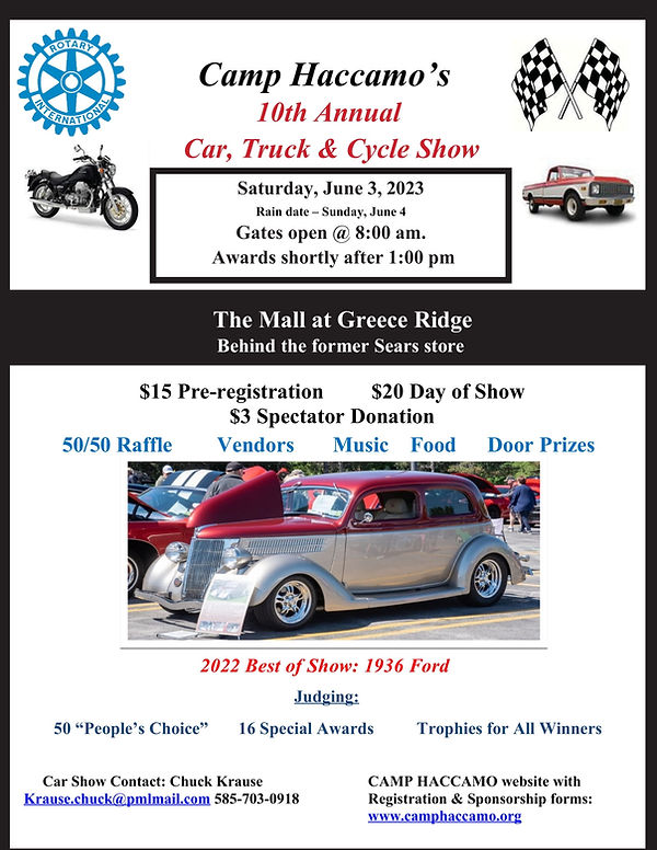 Annual Car/Truck/Cycle Show | Camp Haccamo