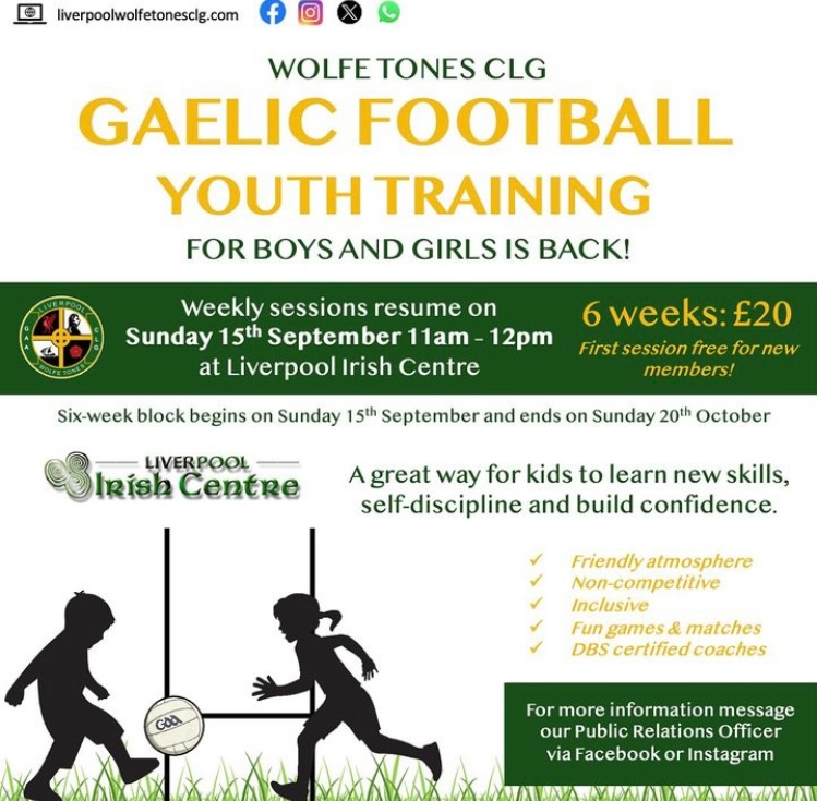 Gaelic Football Training For Children in Liverpool
