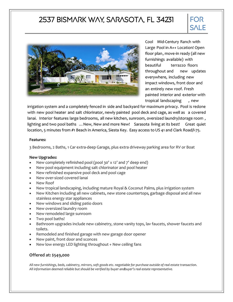 Bismark Sale Sheet | escape