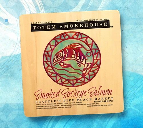 8 oz Smoked Sockeye Salmon Wood Gift Box | Totem Smokehouse