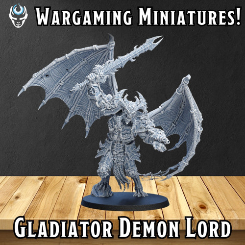 Gladiator Demon Lord - 3D Printed Model For Wargaming | Nerd Legion Main