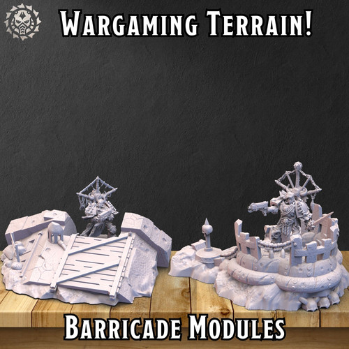 Barricade Modules Terrain 3D Printed Models | Nerd Legion Main