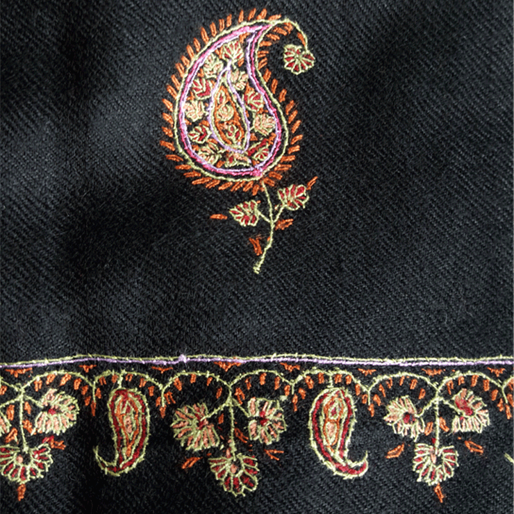 Embroidered Stole EMB011 | thepashminacrafts