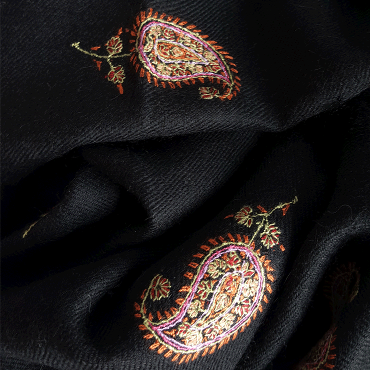 Embroidered Stole EMB011 | thepashminacrafts